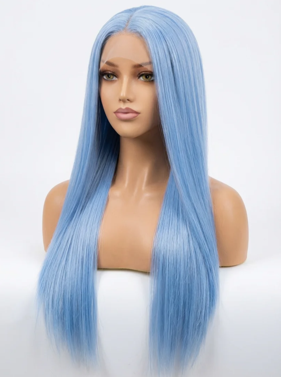 Парик Lace Front, искусственный, каскад, цвет пастельный голубой, длина 65см — фото 1