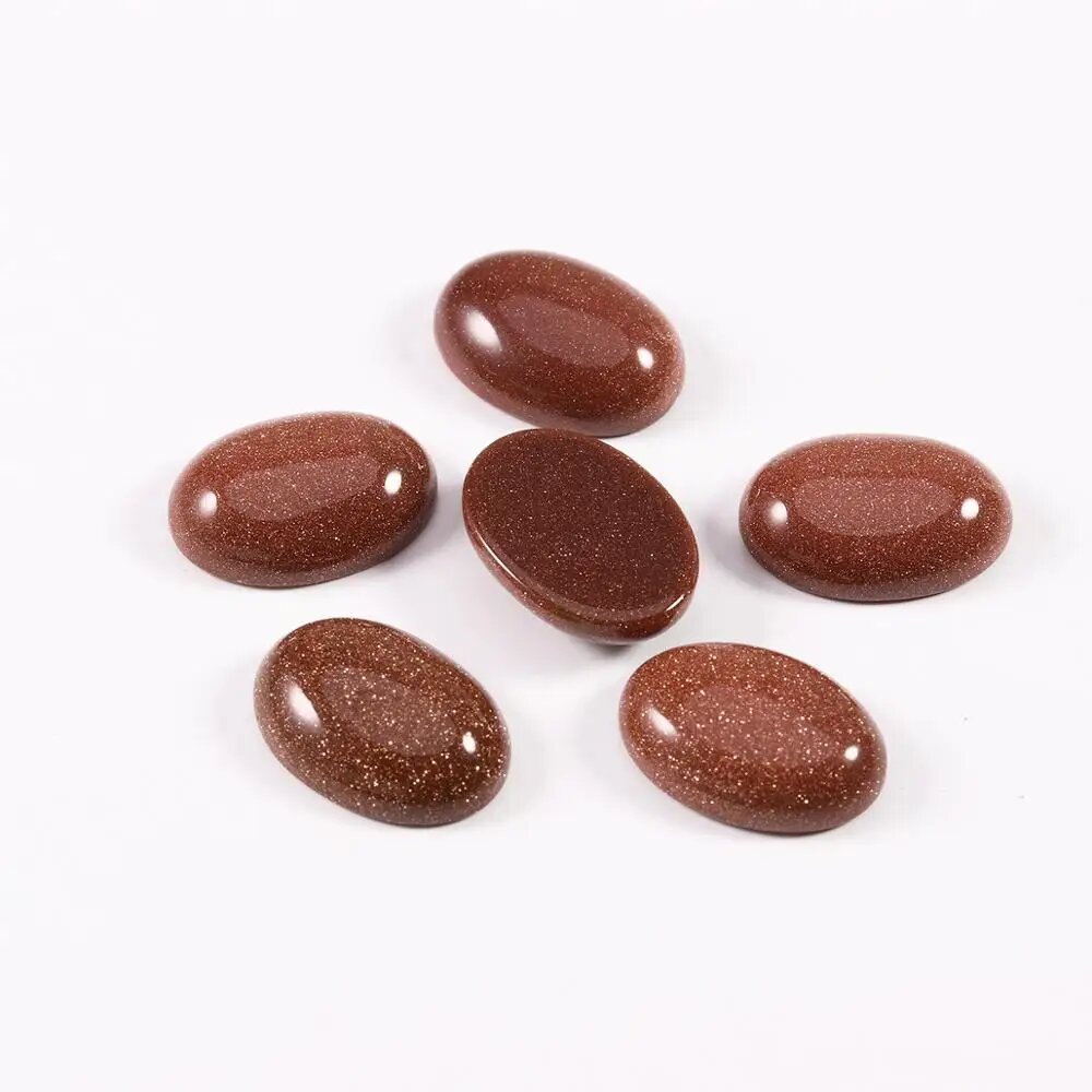 Кабошоны из натурального камня опал бирюза лазурит diycabochon 10 шт Коричневый, 18x25mm, Sandstone