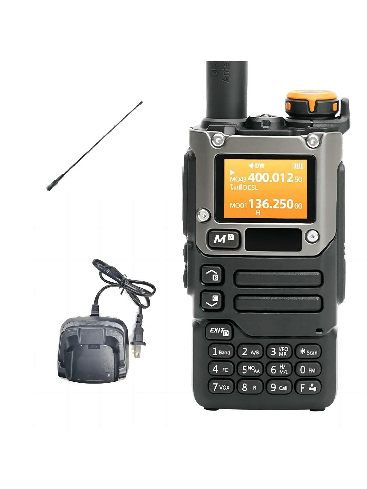 Портативная Рация Am Fm с Двусторонним Радиоканалом UHF VHF DTMF NOAA Станция