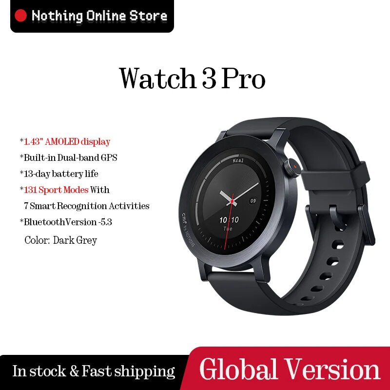 CMF Watch 3 Pro 1.43" AMOLED смарт-часы Dark Grey