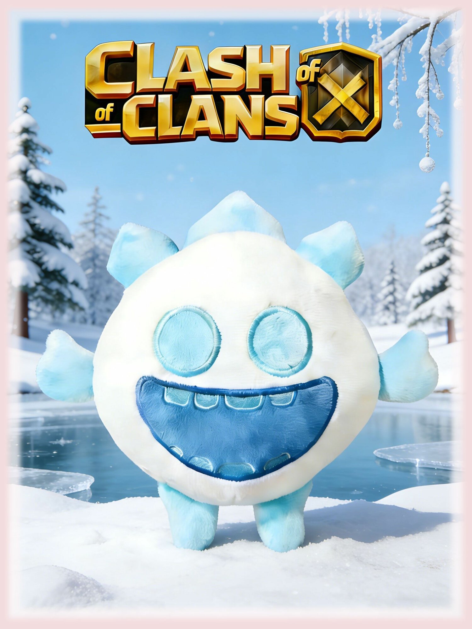 Мягкая игрушка Clash of Clans / Clash Royale: Ледяной дух (Ice Spirit), 9 см