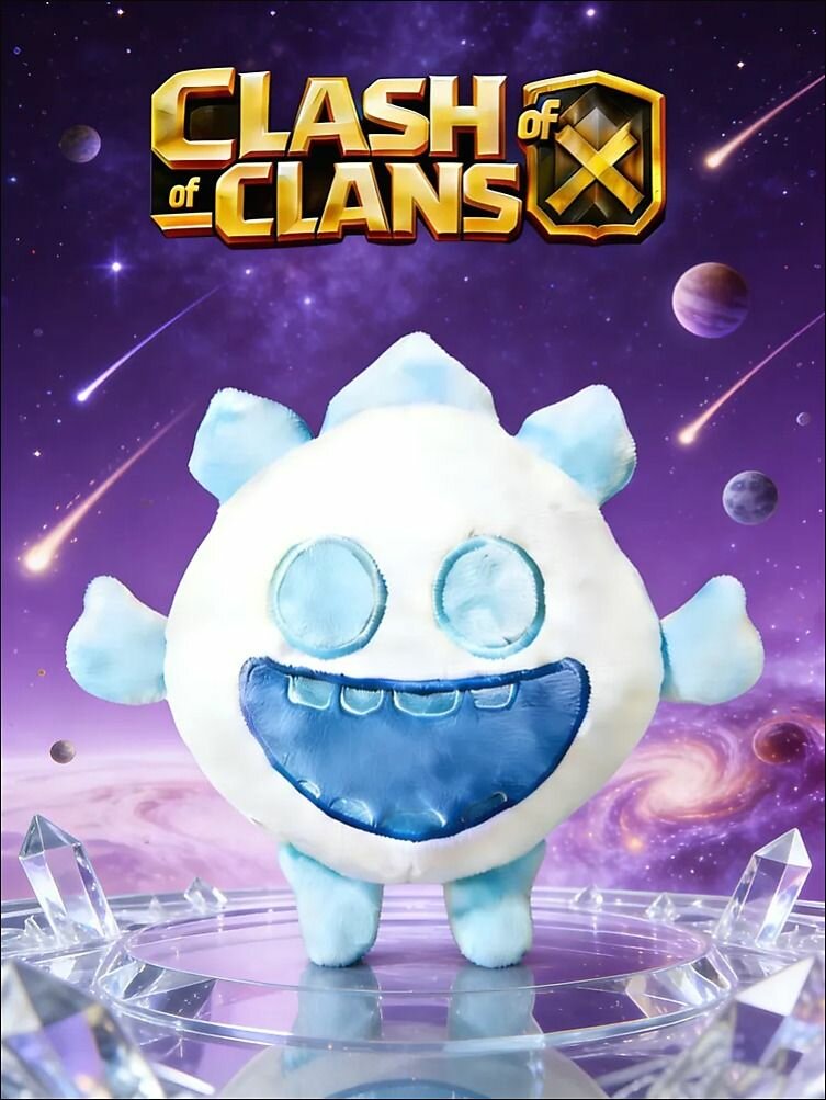 Мягкая игрушка Clash of Clans / Clash Royale: Ледяной дух (Ice Spirit), 9 см