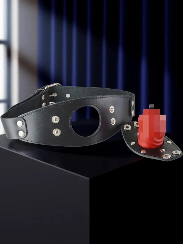 Кляп Sitabella collection, натуральная кожа , черный