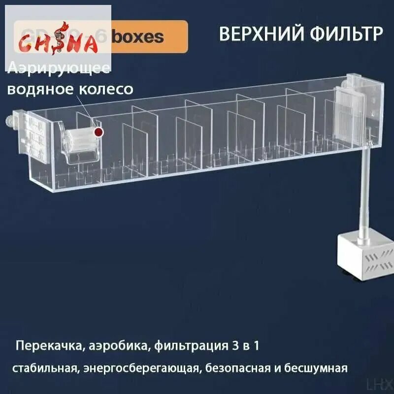 Фильтр Jinlijia 3-в-1 для аквариума: кислородная система, очистка и циркуляция воды