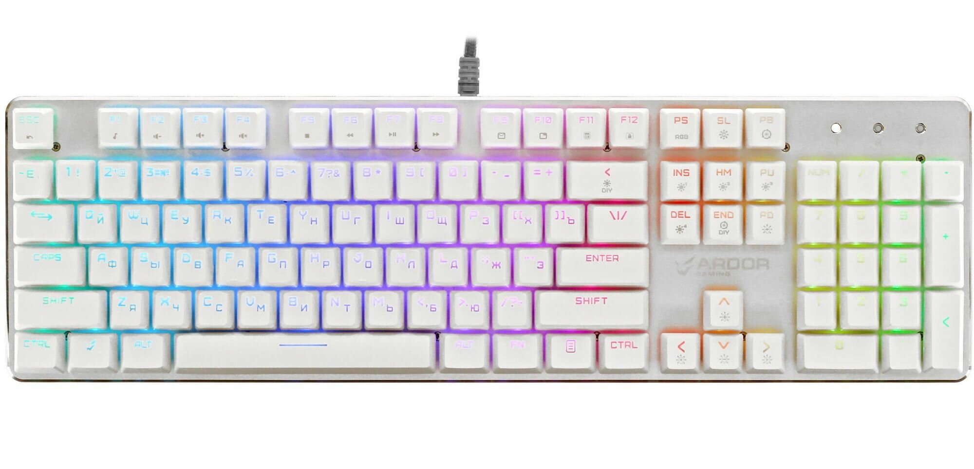 Клавиатура ARDOR GAMING Blade механическая проводная / Kailh Red / AG-FL-B104Red-W (. белый)