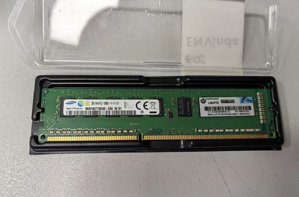Модуль оперативной памяти Samsung DDR3 ECC Unbuffered udimm 2 gb 12800E
