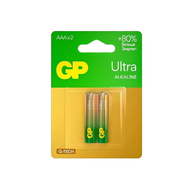 Батарейка GP G-tech LR03 Ultra Alkaline BL-2 2шт
