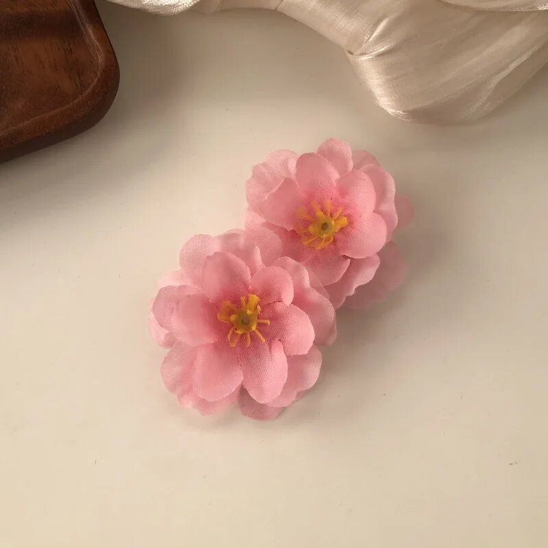 Заколка для волос с цветком Pink Peach Blossom