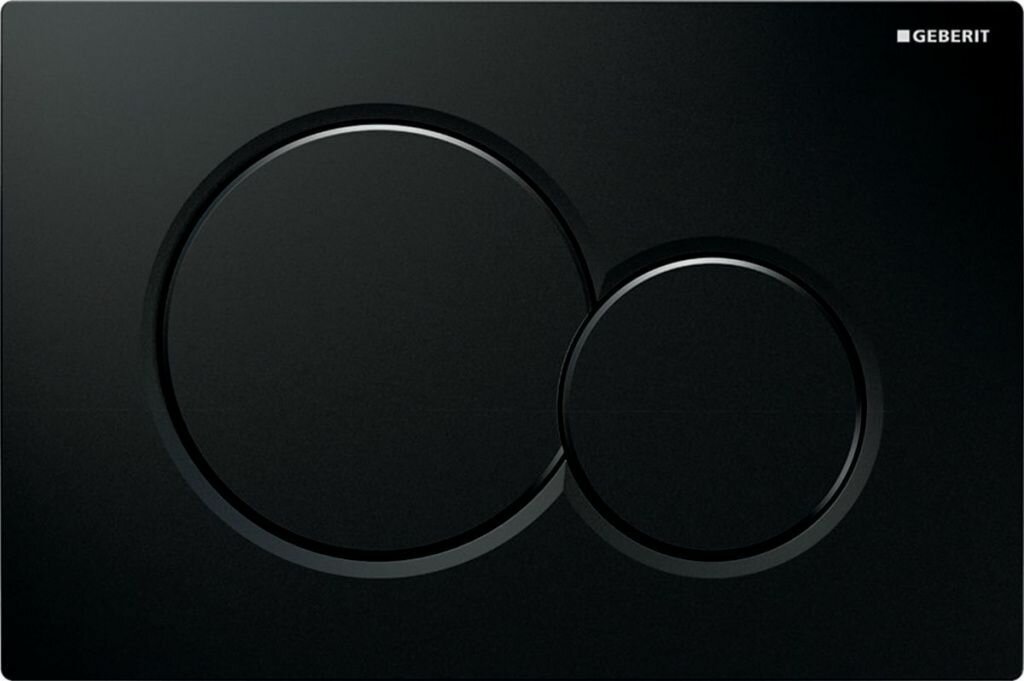 Клавиша для инсталляции Geberit Sigma01 115.770. DW.5 круглые кнопки черный глянцевый