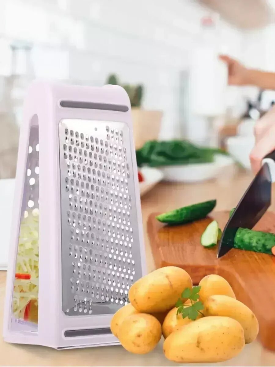 Мелкая и крупная терка с контейнером