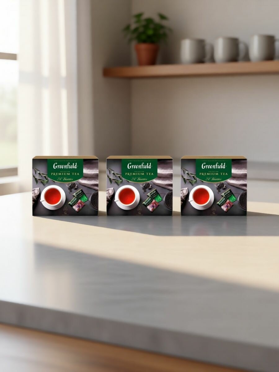 Набор чая GREENFIELD Коллекция чая и чайных напитков в пакетиках 24 вида (96 шт) х 3 шт