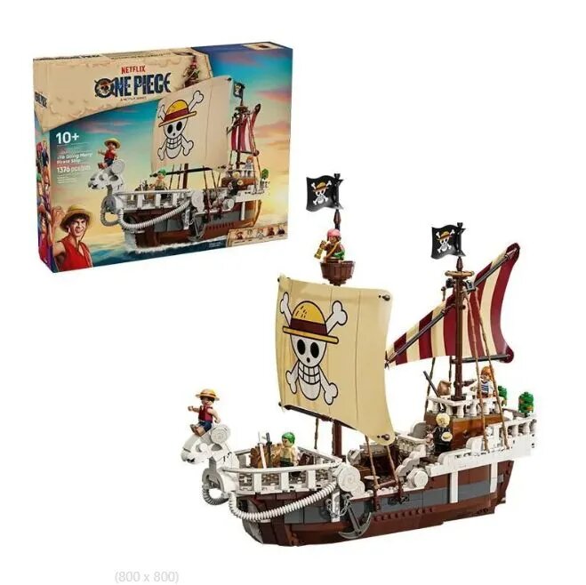 Конструктор One Piece series 75639 Корабль-pи жний Мэ ри 1370 деталей Шоколадный