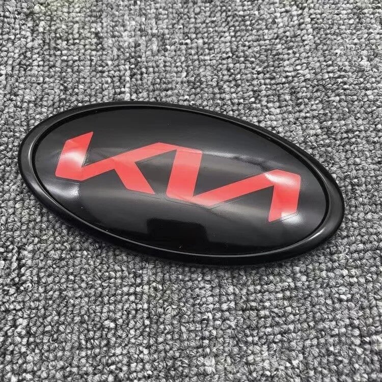 Эмблема KIA, 130x65 мм, NEW red Black