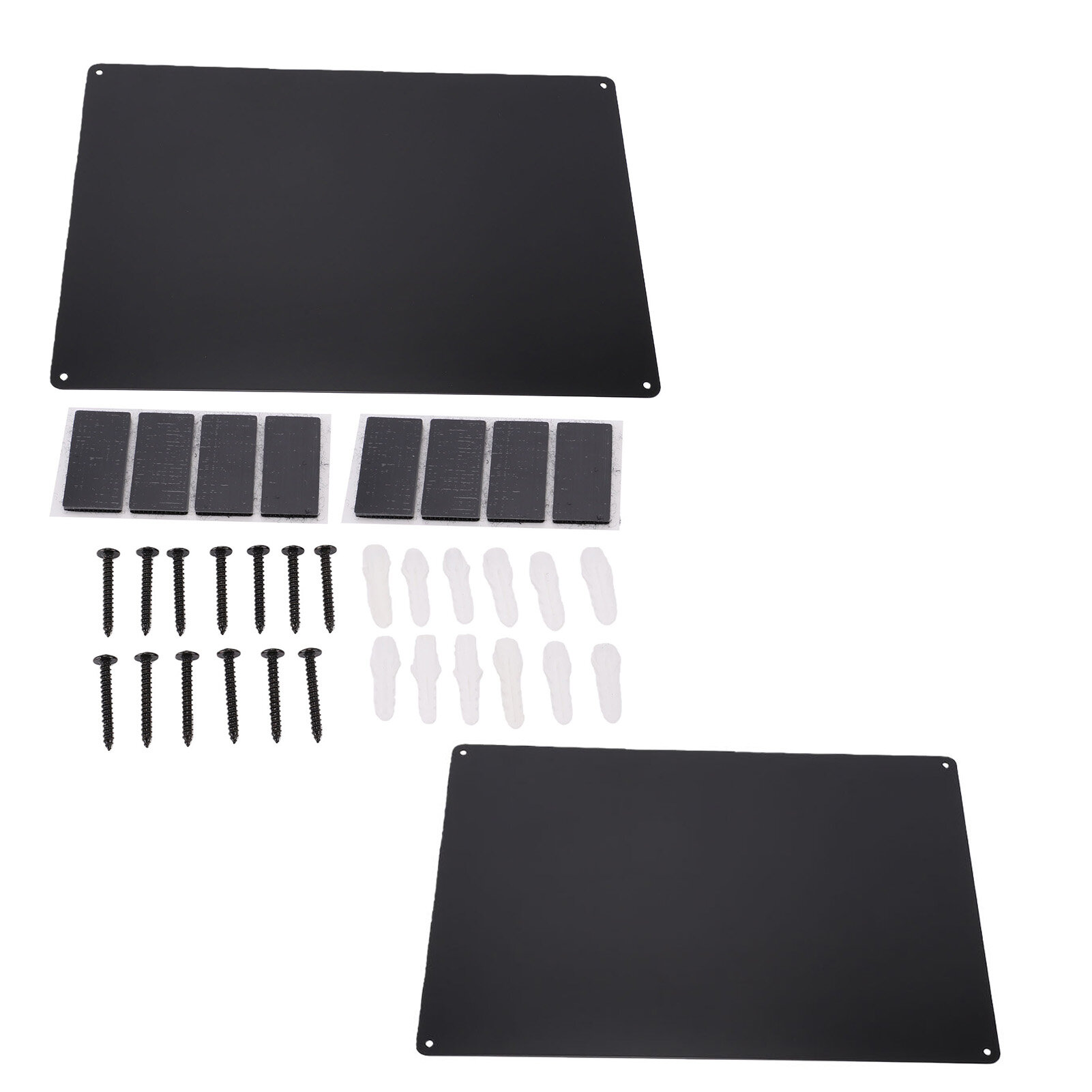 Настенная металлическая доска для записей, писем и магнитов на холодильник из нержавеющей стали, без рамы, черная.