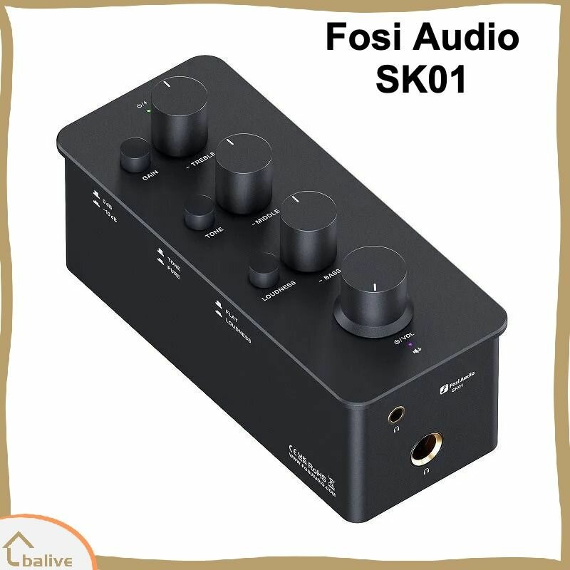 Fosi Audio SK01 Настольный портативный усилитель для наушников с разъемами 3,5 мм и 6,35 мм