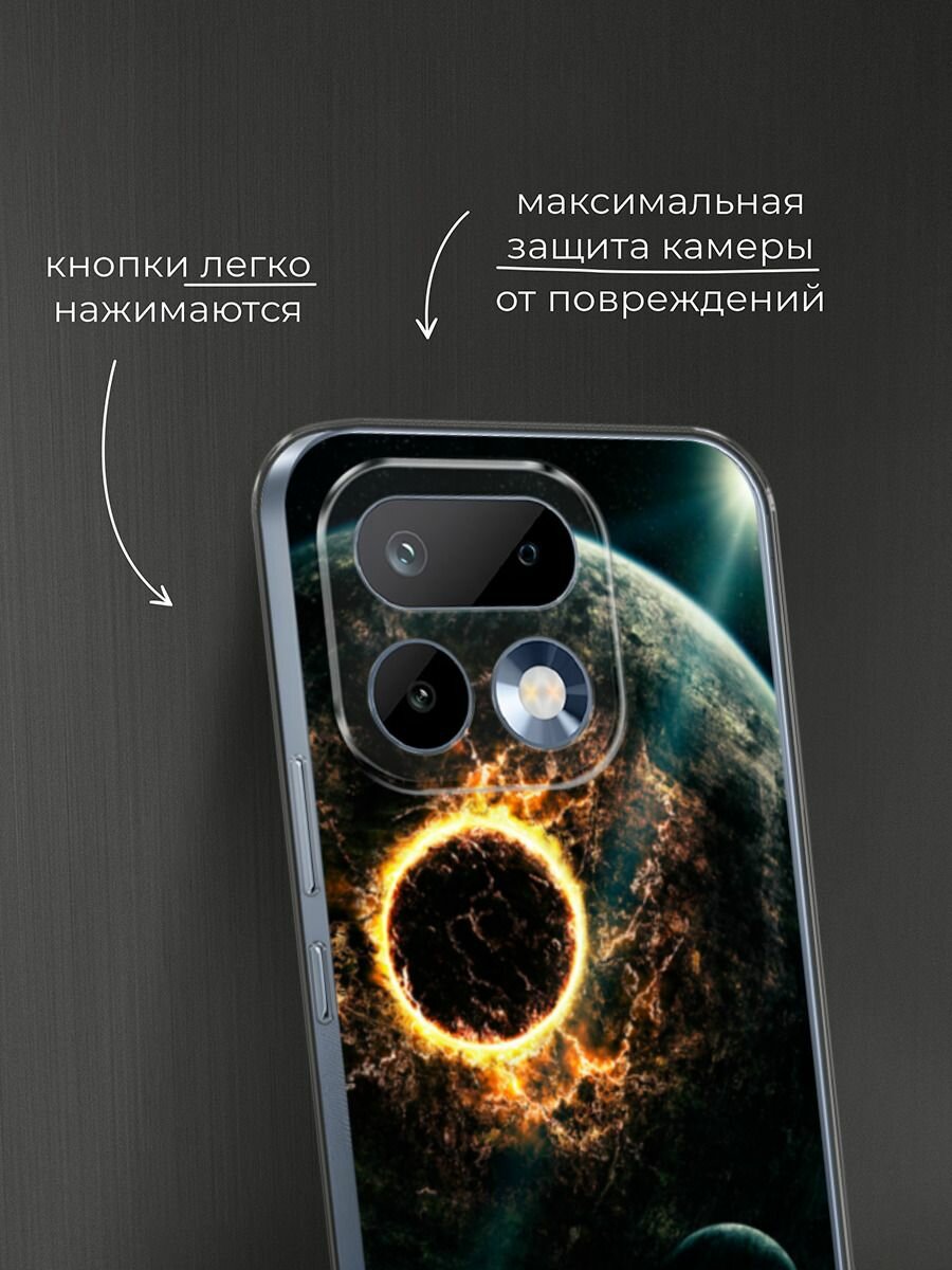 Силиконовый чехол на Realme 16 Pro / Реалме 16 Про с принтом космос 16 — фото 1