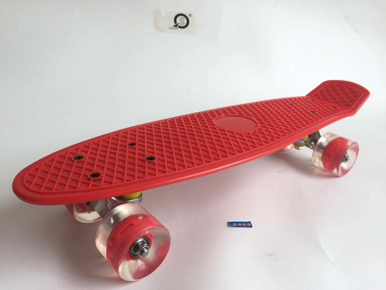 Ев Шен пластиковая рыбка скейтборд для юношей, красный 22 дюйма, 4 колеса, легкий пластиковый доска для уличного катания