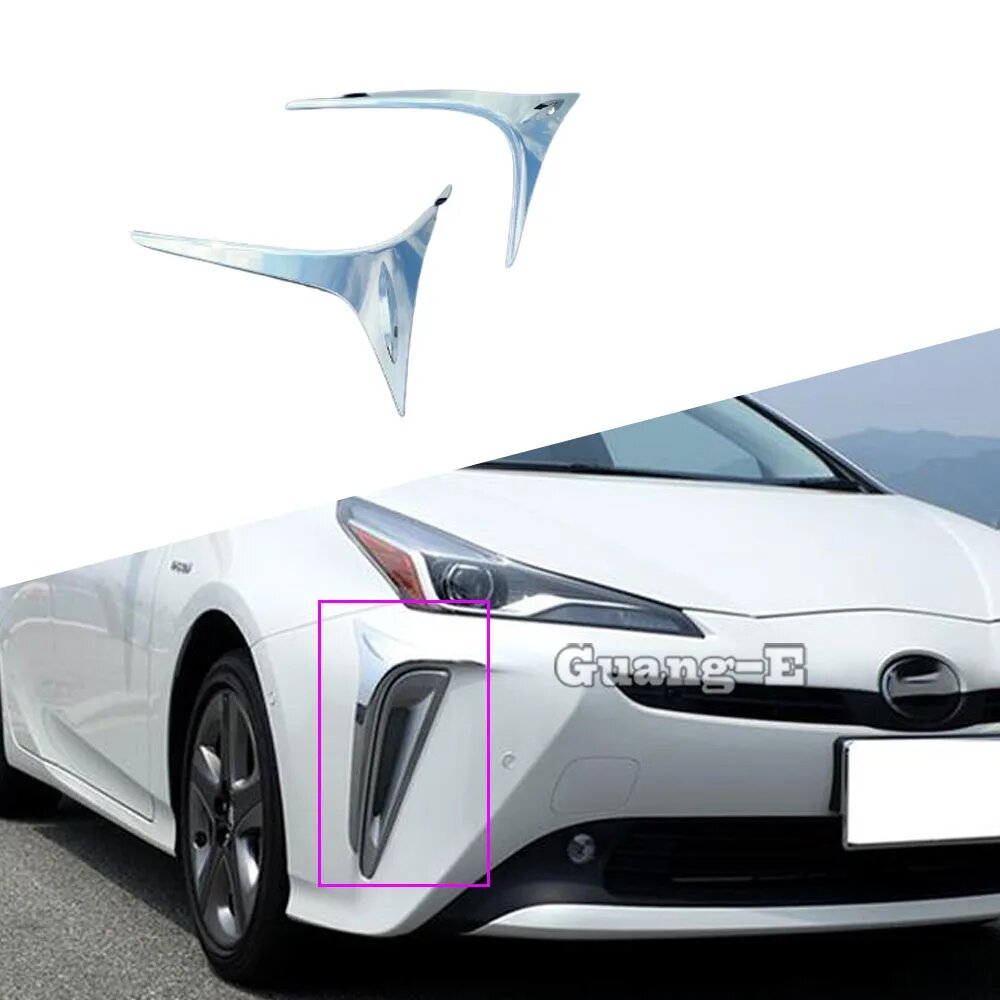 Для Toyota Prius 2019 2020 2021 2022 2023 кузов автомобиля ABS хромированная накладка на переднюю головку противотуманные фары капоты лампы рамка палка для бровей