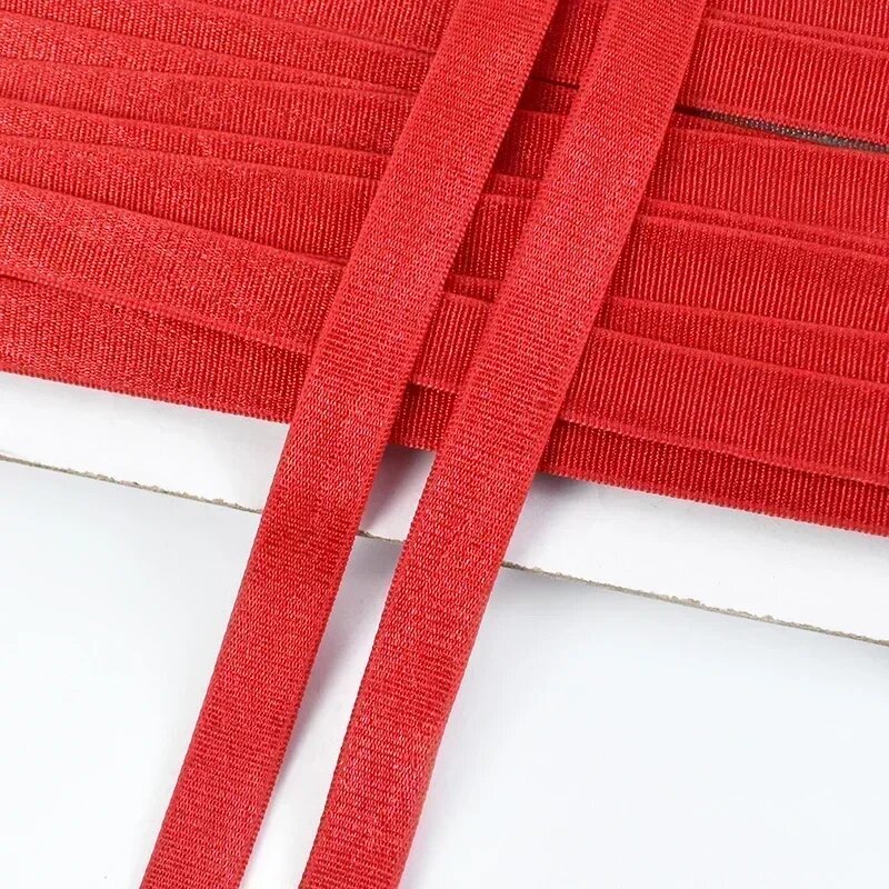 Резинки для пошива нижнего белья Meetee 6/8/10/15 мм Красный, 6mm, Red, 5Meters