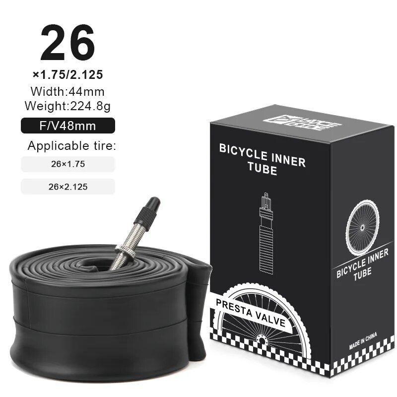 Велокамера RIDERACE 26x1.75/2.125 FV 48мм