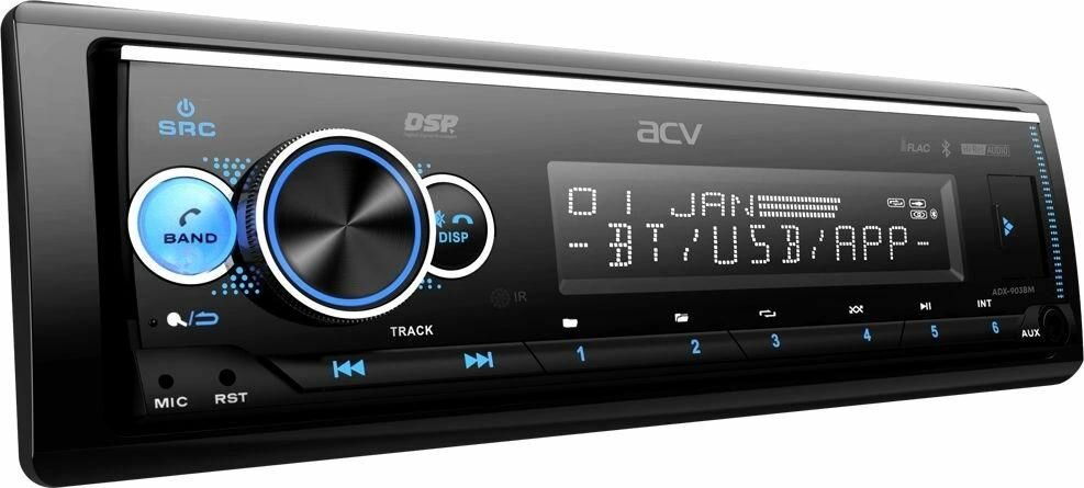 Автомагнитола ACV ADх-903BM 1DIN 4х50 Вт, v5,0 DSP 3 ПДУ RDS (40304)