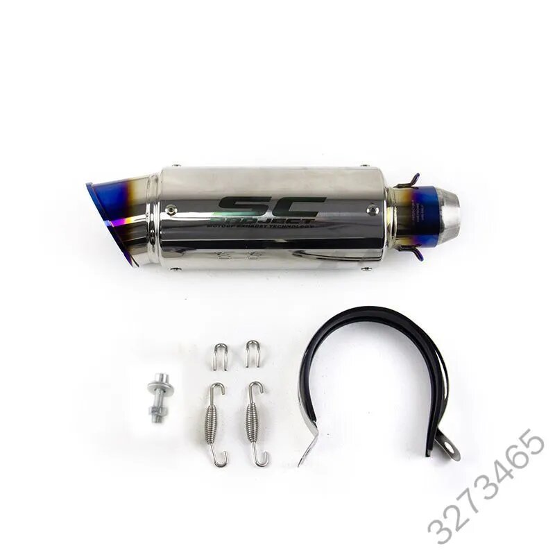 Глушитель SC Project для мотоцикла синий закалка прямоток глушитель выхлопная труба