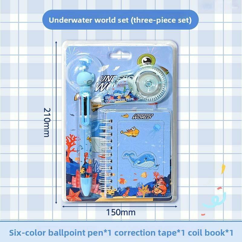 Капибара kids набор школьных принадлежностей с блокнотами и креативными аксессуарами для детей морской мир