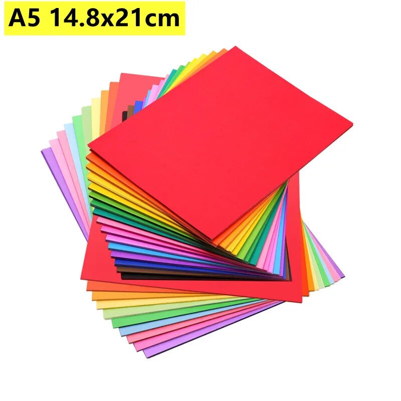 Бумага цветная A5 14.8x21 см, 100 шт