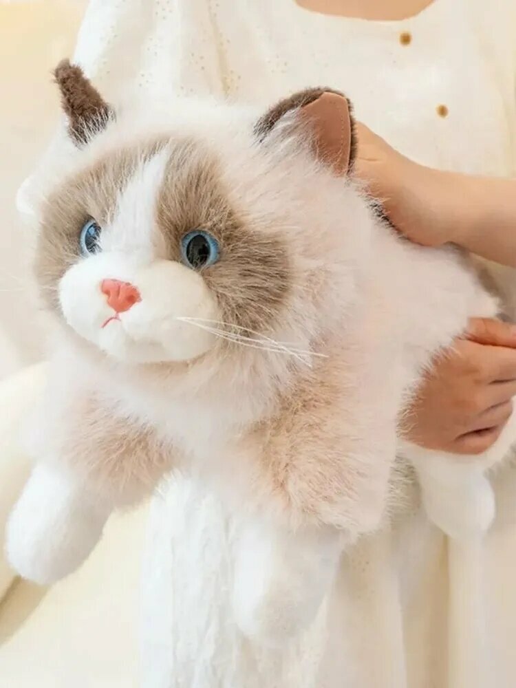 Мягкая игрушка кот плюшевый мяукающий 40 см