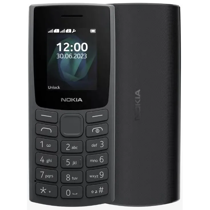 Мобильный телефон Nokia 105 TA-1551 CHARCOAL, Charcoal (Тёмно-серый / Угольный черный), 2G, 3G, 4G LTE, 93 грамма