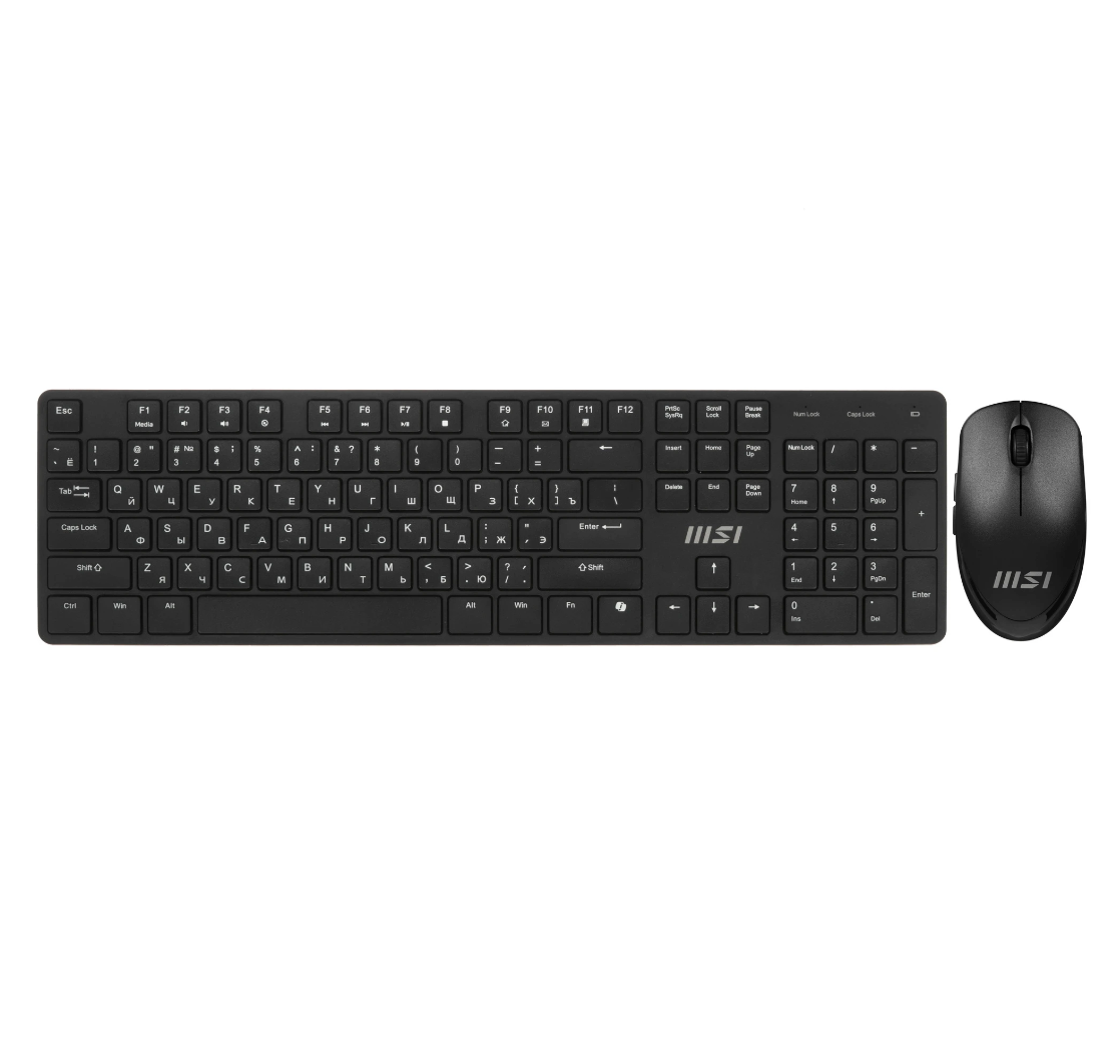 Клавиатура+мышь беспроводная MSI FORGE K200 Wireless Combo, черный