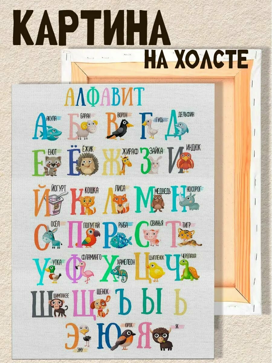 Картина на стену в детскую комнату Алфавит