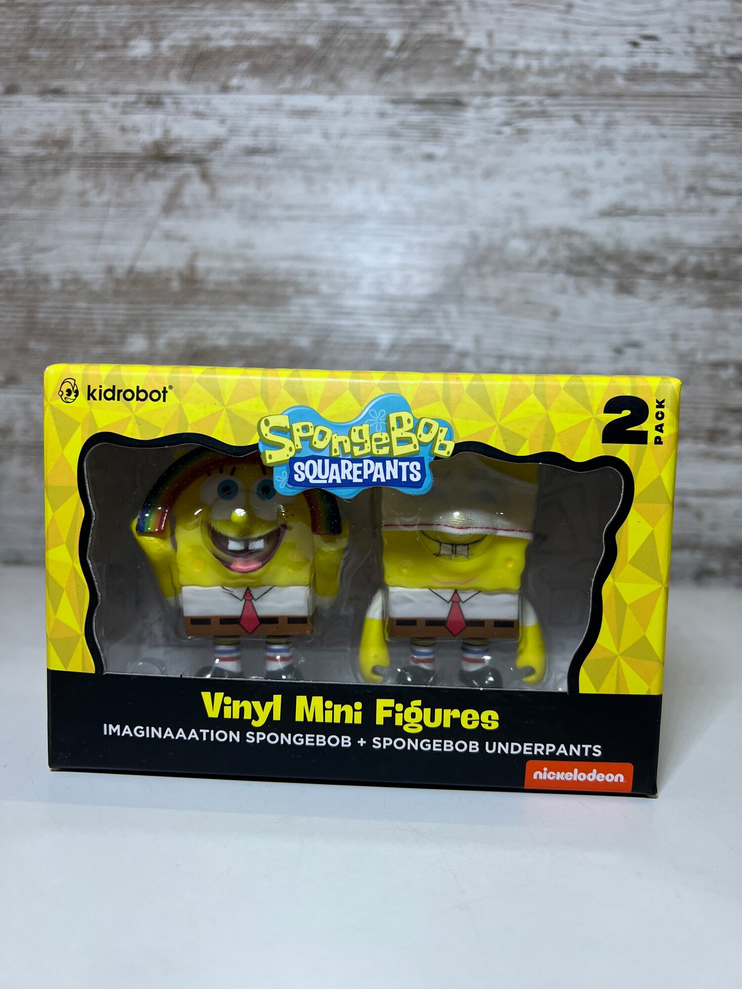 Фигурка Губка Боб Квадратные Штаны, SpongeBob SquarePants, по 8 см от Kidrobot