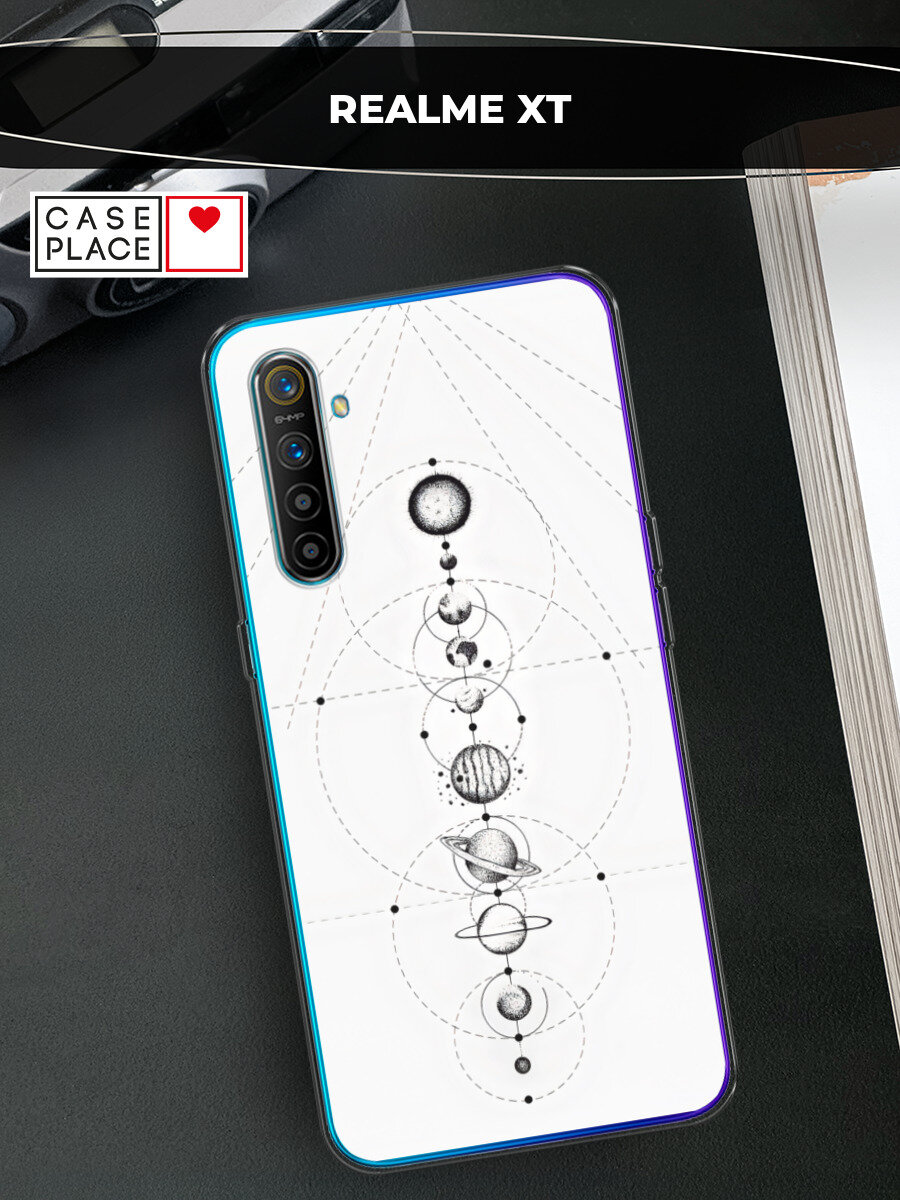 Чехол на Realme XT / Реалми XT с принтом Парад планет