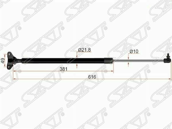 Амортизатор крышки багажника SAT ST-81770-4H010 Hyundai Grand Starex 07-17, H1 07-22 слева