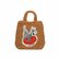 Сумка GUCCI, фактура тиснение, коричневый