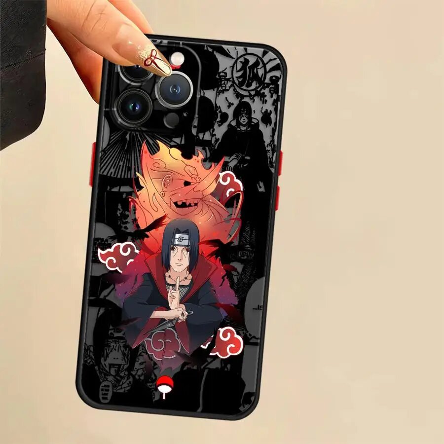 Чехол из ТПУ для телефона iPhone 13 Pro 6s 16 Pro 14 12 Mini 15 Pro Max XR 7 8 SE 11 Pro Max 16e XS X SE Cool Anime Uchiha Itachi