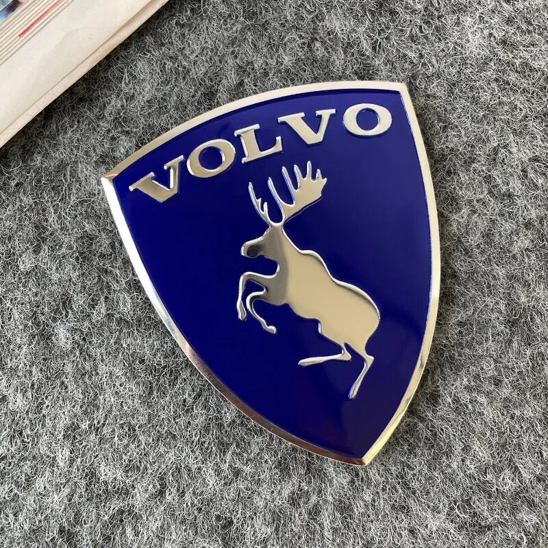 Металлическая эмблема Volvo, темно-синий/серебристый