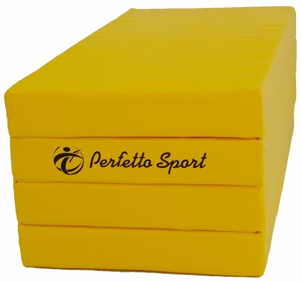 Мат гимнастический Perfetto sport Мат № 5 (100 х 200 х 10) складной 3 сложения " жёлтый