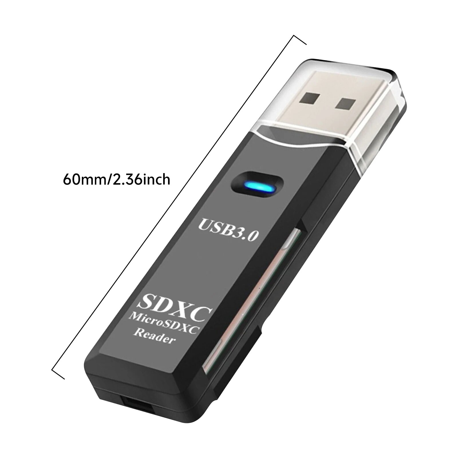 Кардридер USB 3.0 SDXC MicroSDHC черный