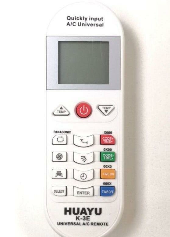 Пульт ДУ HUAYU K-3E для кондиционеров UNIVERSAL A/C REMOTE 5000 В 1