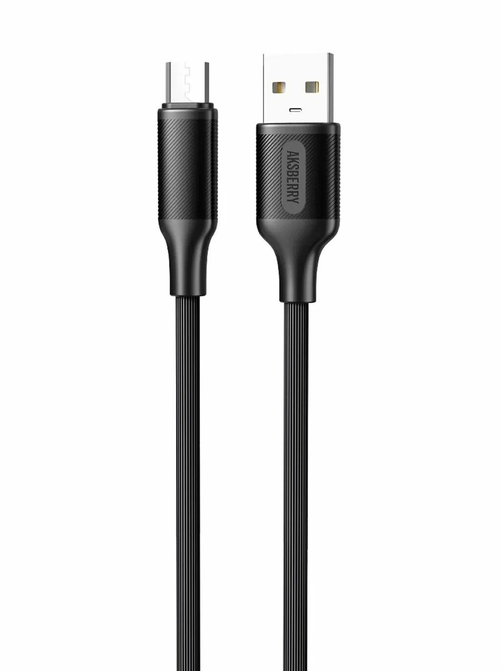 Кабель Aksberry X154, USB-A - MicroUSB, 1.5 м, черный
