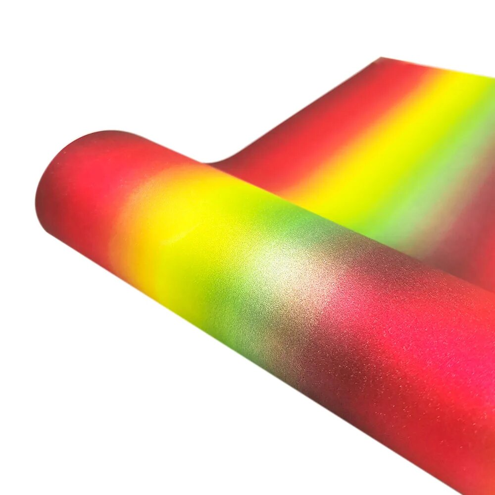 Голографическая опаловая самоклеящаяся виниловая пленка 12in x 19in(30x50cm), Yellow Rainbow