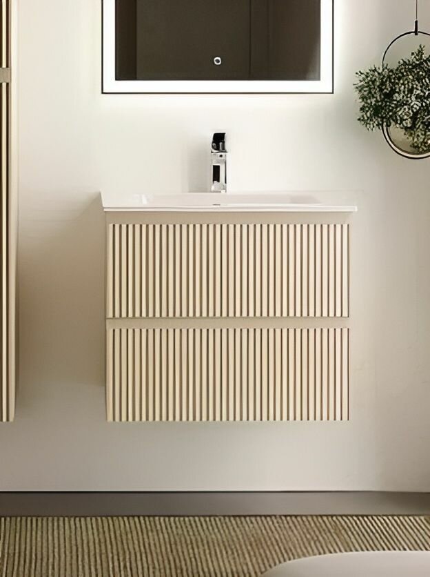 Тумба с раковиной Sancos Snob R 60 beige soft раковина CN7011