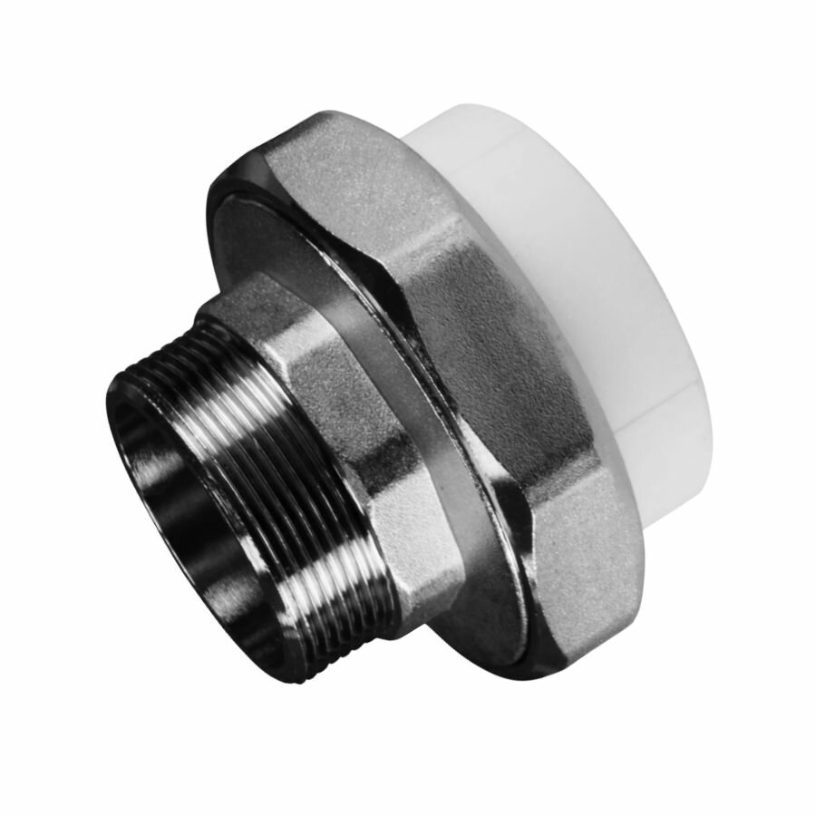 Муфта PP-R комбинированная под ключ белая НР Дн 40х1 1/4" VALFEX 10135040