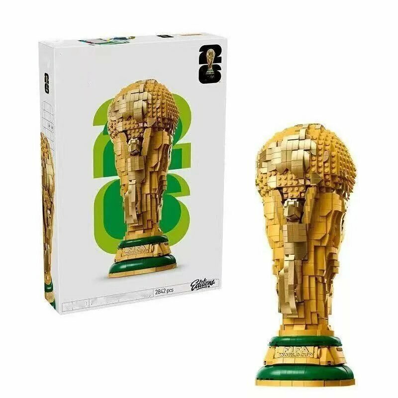 Конструктор Официальный трофей чемпионата мира FIFA 43020, 2842 детали, Коллекционная модель кубка, Подарок для футбольных фанатов