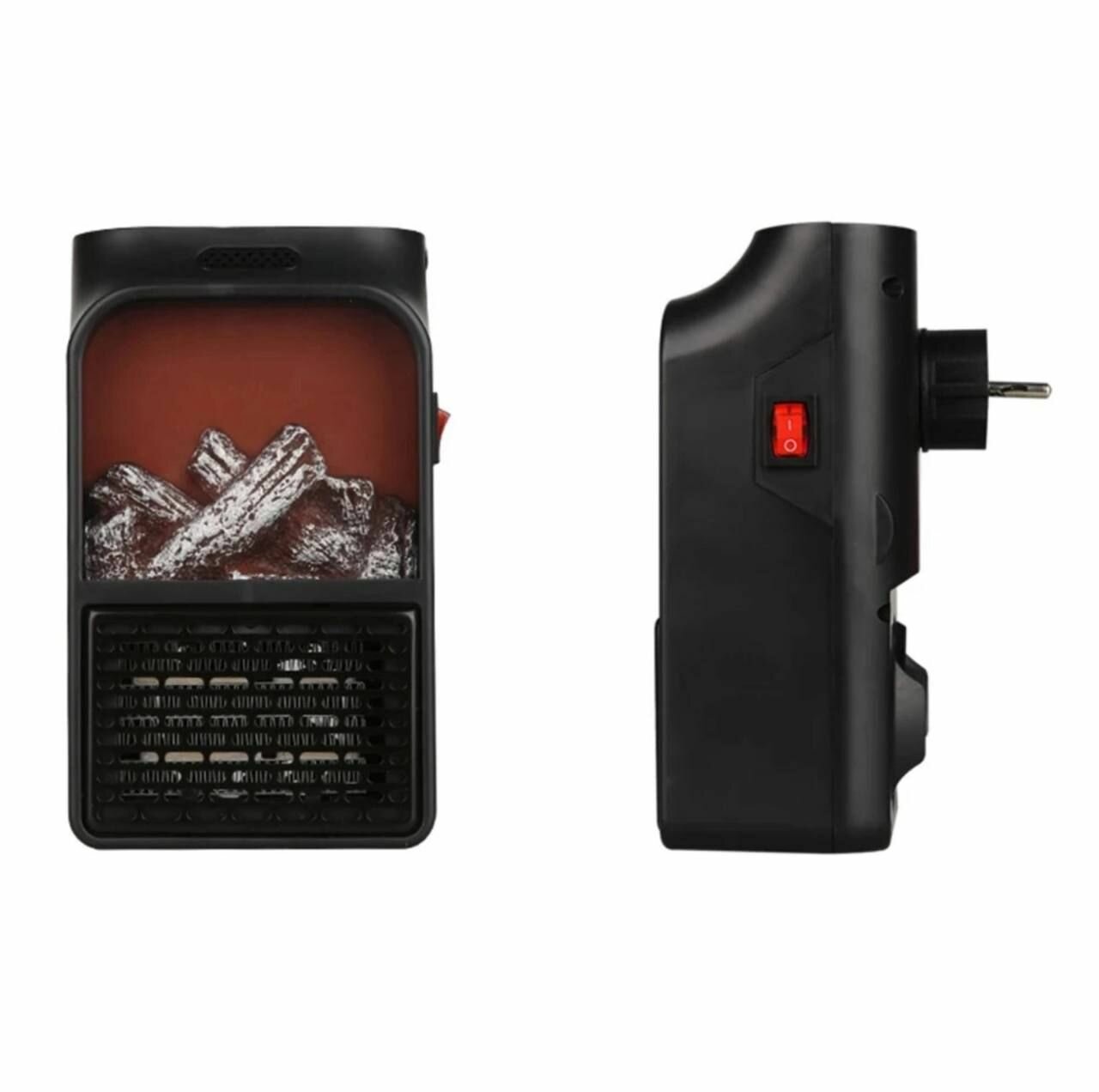 Обогреватель для дома - камин электрический с LCD-дисплеем Flame Heater 900Вт Тепловентилятор с пультом для дома