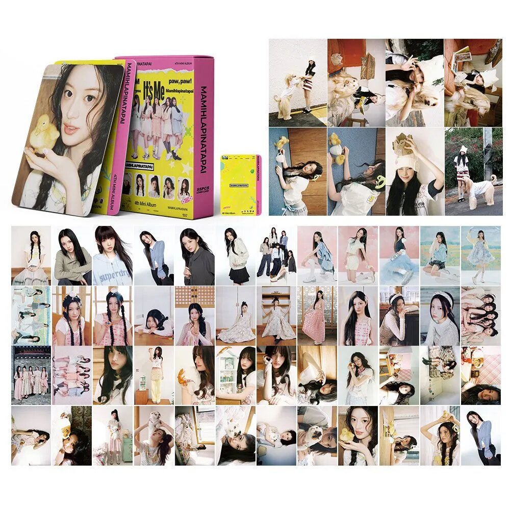 Kпоп карты ILLIT 55 шт. ILLIT альбом MAMIHLAPINATAPAI Kарточки K-pop album BOMB Плакат фотокарта