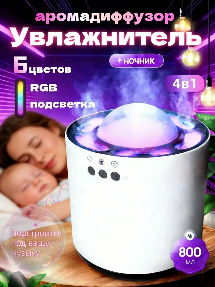 Увлажнитель воздуха Увлажнитель-аромадиффузор 4в1
