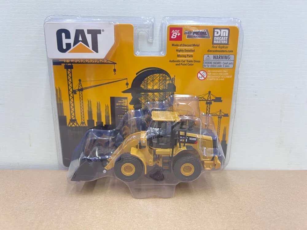 DM 1:64 Caterpillar CAT Дорожный каток, экскаватор и погрузчик в блистерной упаковке Модель инженерной техники из сплава 950M 84646CS